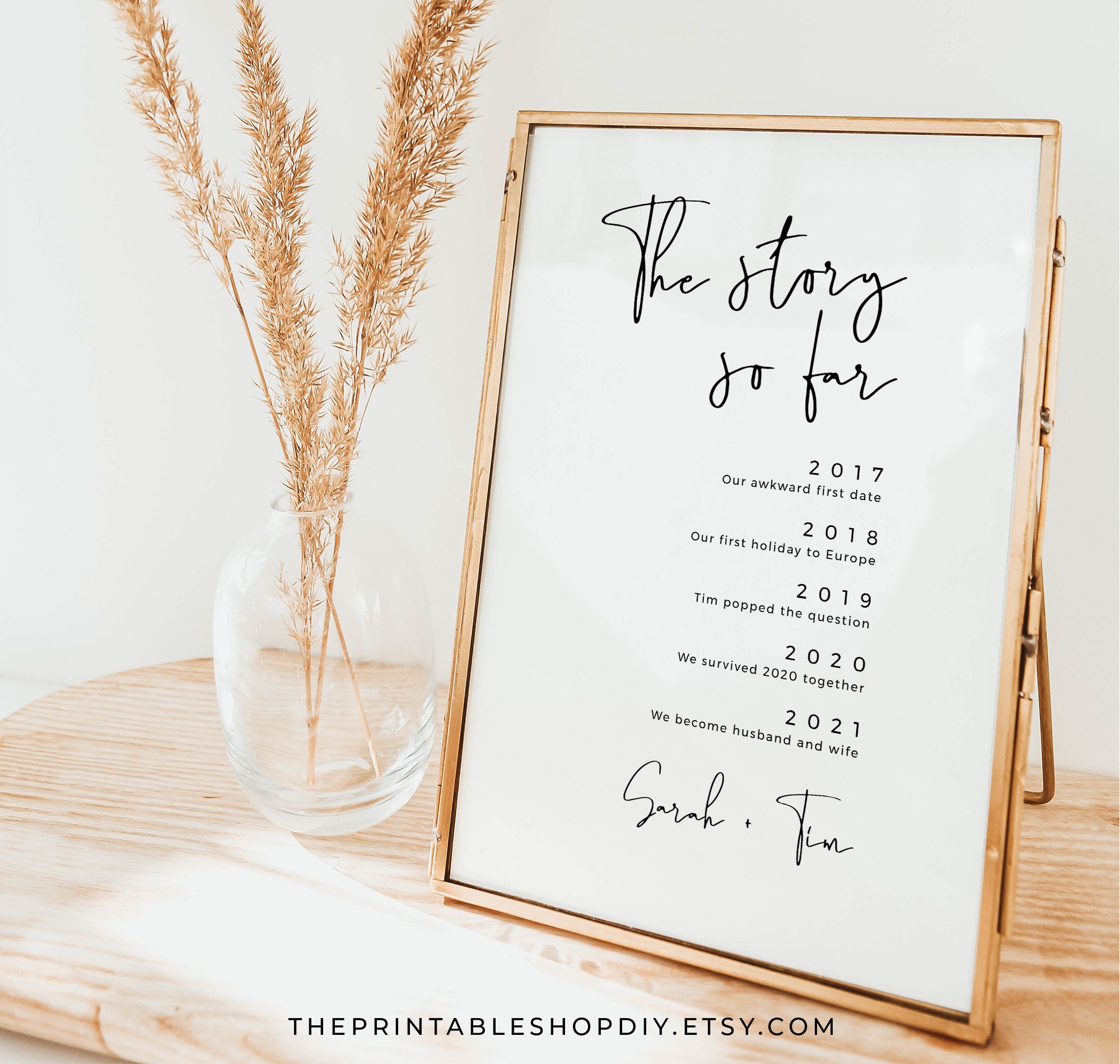 Our Story Wedding Sign the Story of Us Our Love Story Sign - Etsy