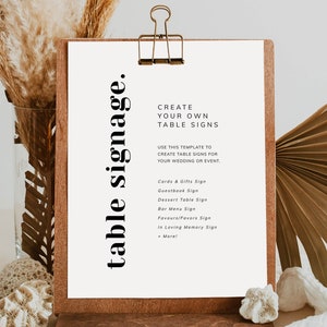 Printable Wedding Sign Bundle Template, Create Your Own Sign, Modern ...