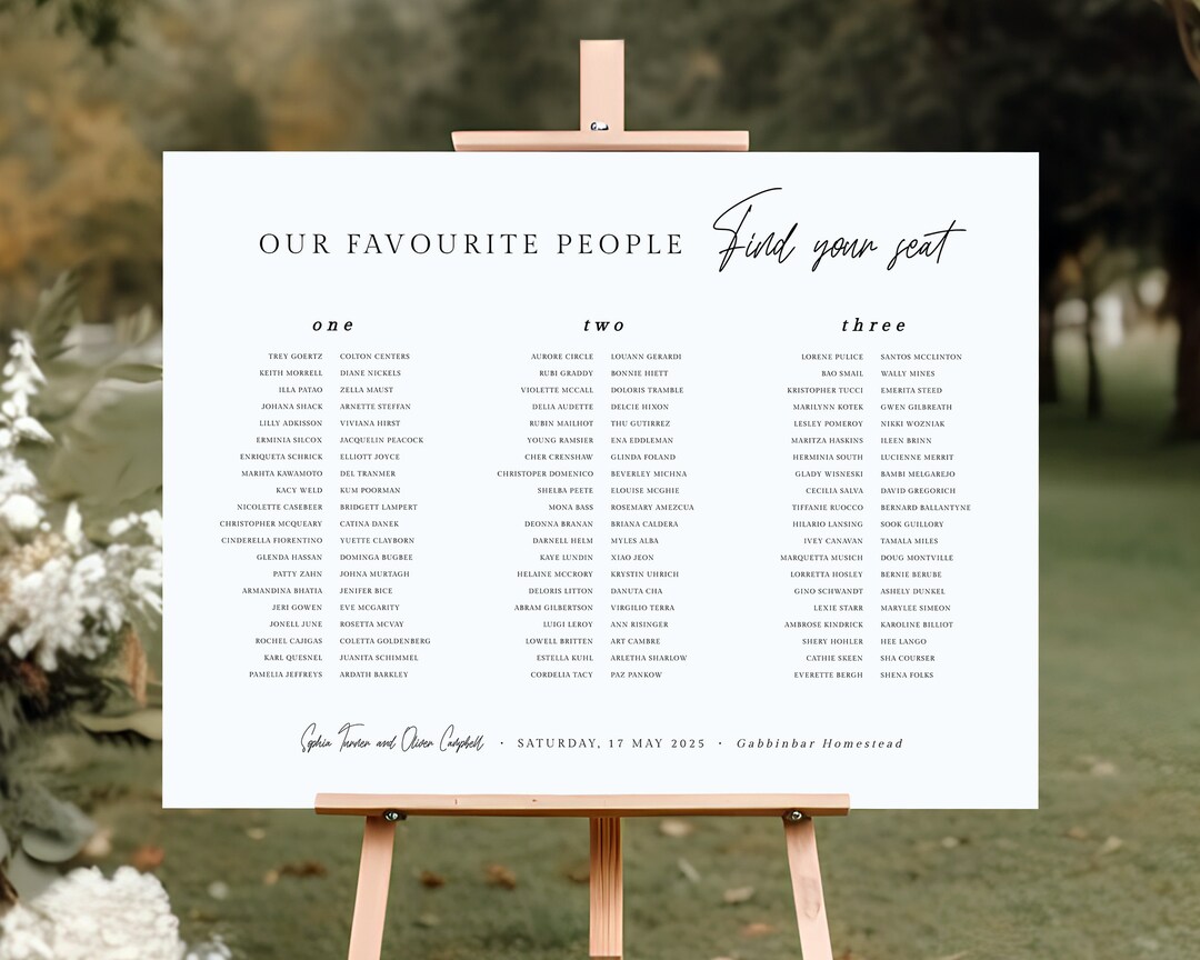 Printable Seating Chart Long Tables Template, Banquet Table Plan, Our ...