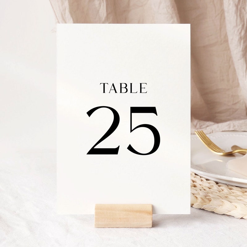 White Table Numbers - Etsy