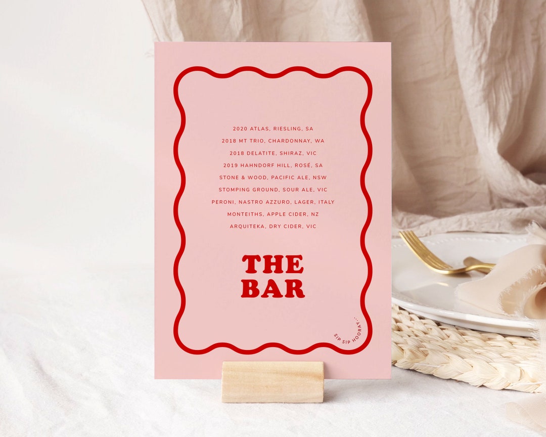 Printable Wedding Bar Sign Download, Fun Wedding Signs, Wedding Day ...