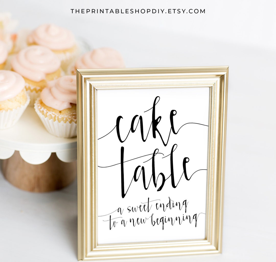 Cake Table Sign Wedding Cake Table Decor Cake for Weddings - Etsy