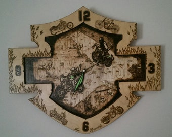 Pyrography Clock - Etsy