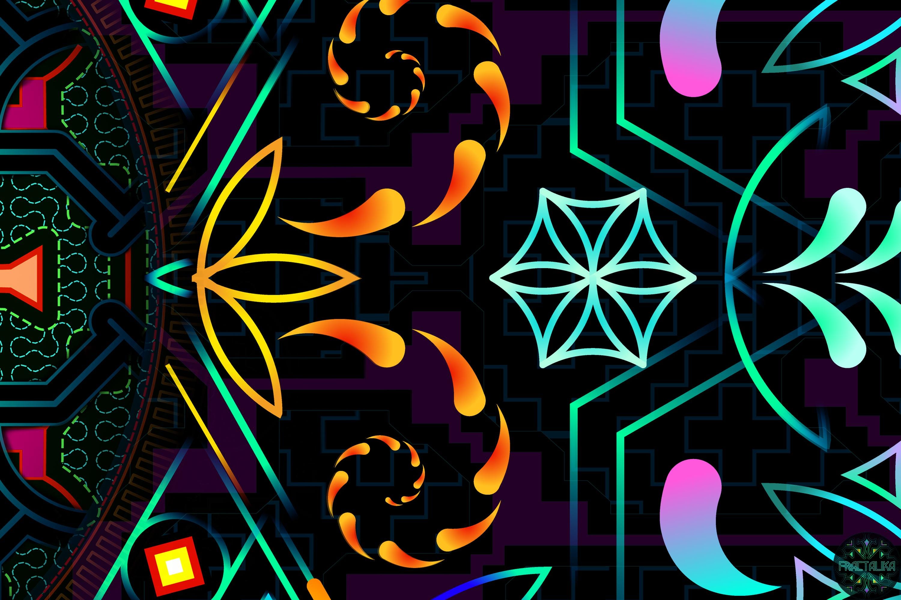 Fluorescent Psytrance Festival Outdoor Sun Shade, UV Active Festival ...
