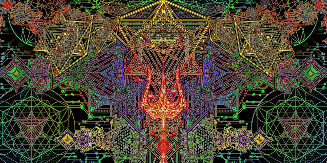 Psychedelic Blacklight Art Nature UV Fluorescent Glow Psytrip Psyart ...