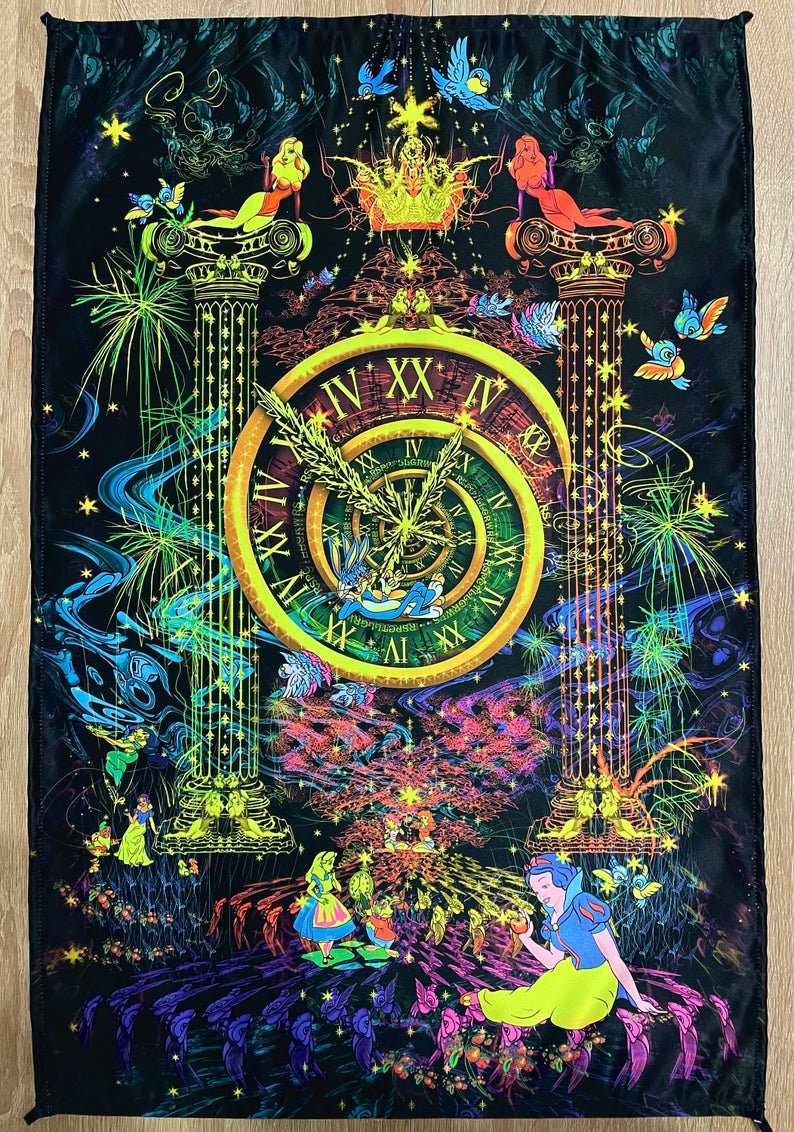 Psychedelic UV 420 Blacklight Backdrop Tapestry Wall Hanging - Etsy