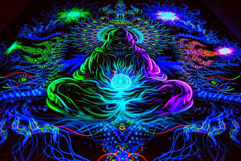 Yoga Home Deco, Meditation Art Tapestry, Spiritual Wall Painting ...