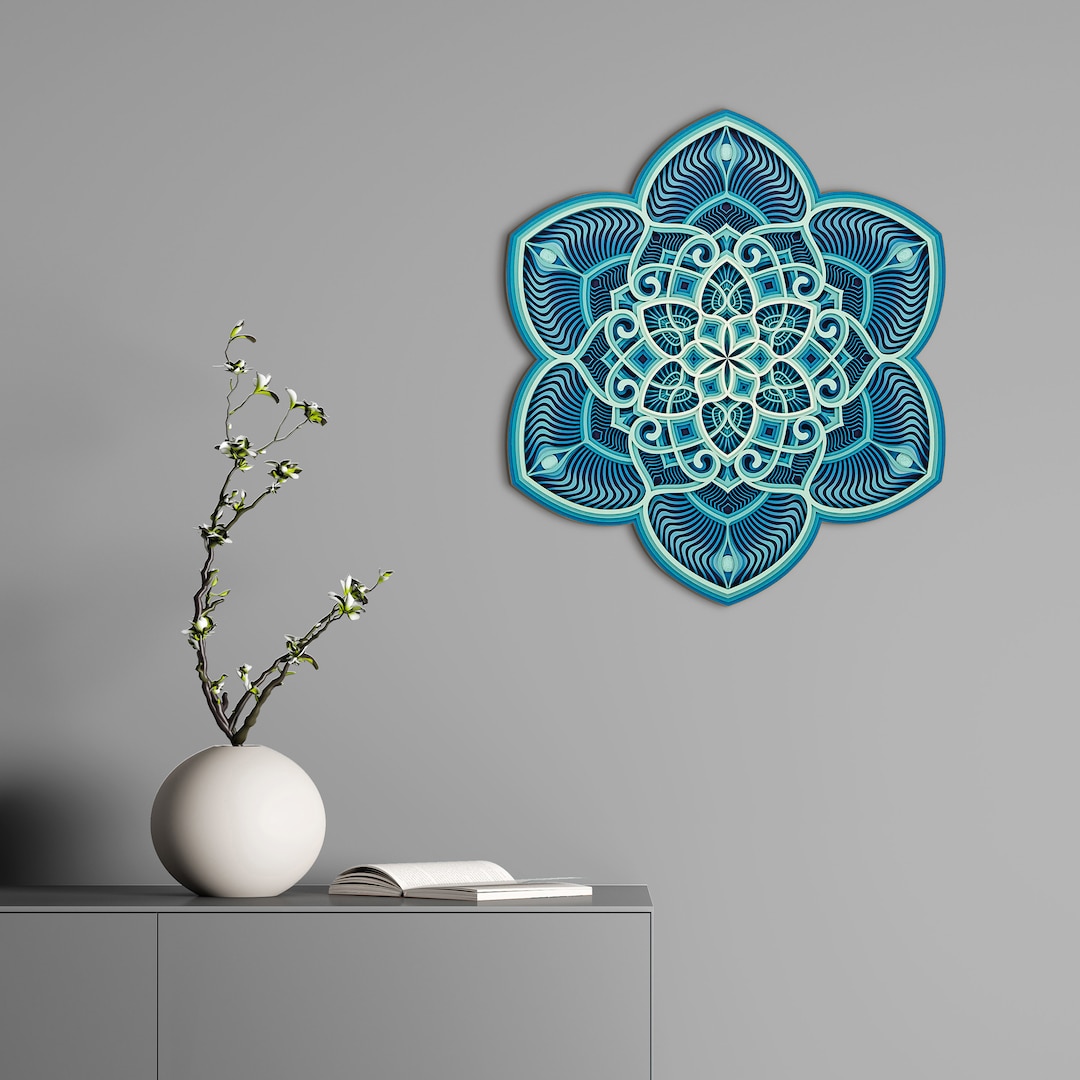 Wood Mandala Wall Art, Yoga Deco, Meditation Wall Art, Wooden Mandala ...