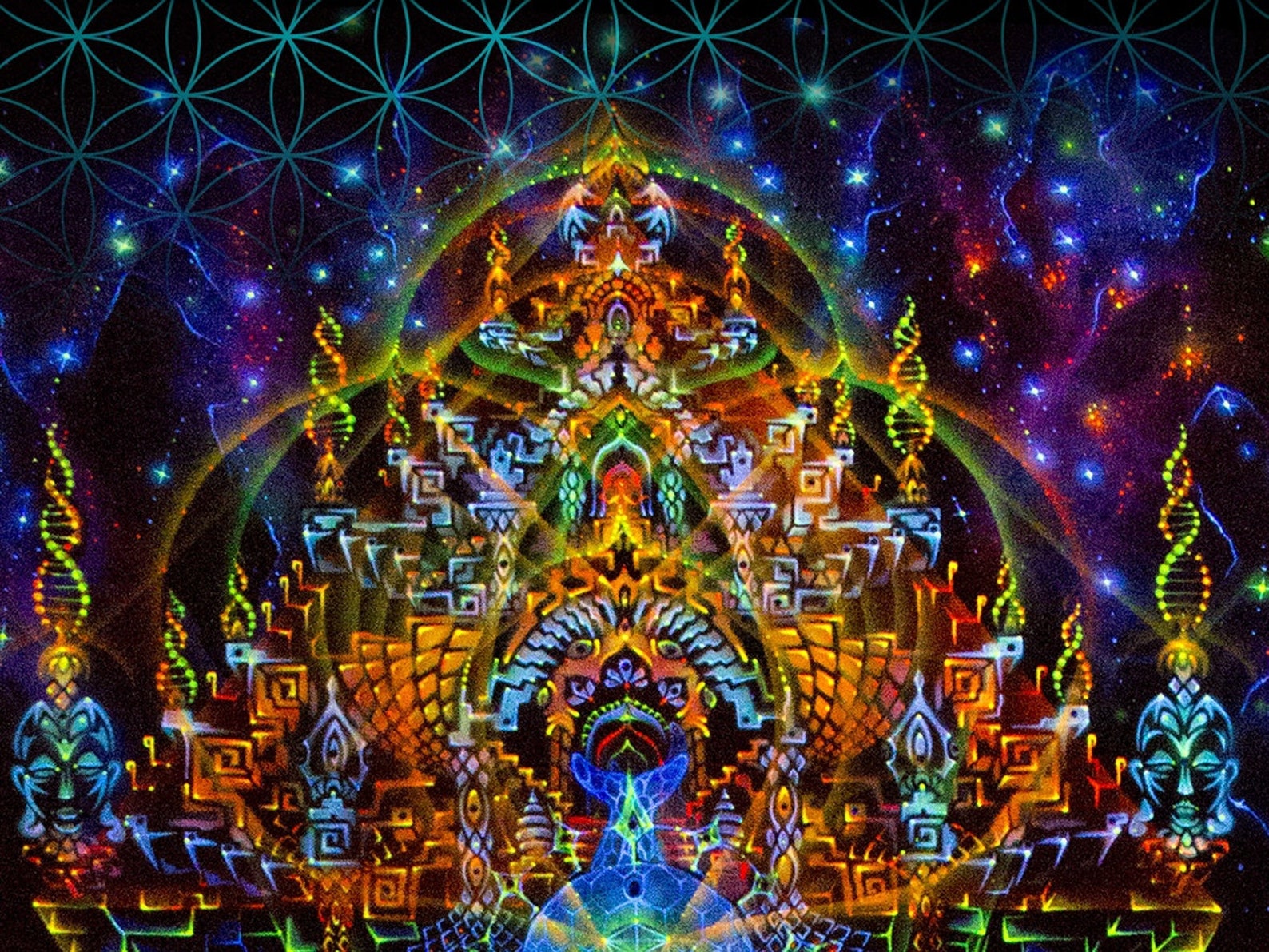 Mystical Art Esoteric Tapestry Spiritual Gobelin Unique - Etsy