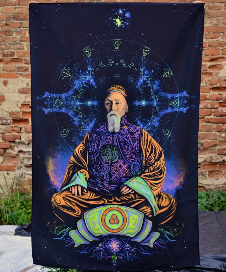 Psychedelic Wall Tapestry Blacklight Art Nature UV - Etsy