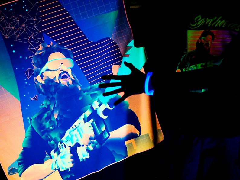 Cyberpunk Tapestry, Neon Ultraviolet Deco, Postapocalypse Darksynth ...