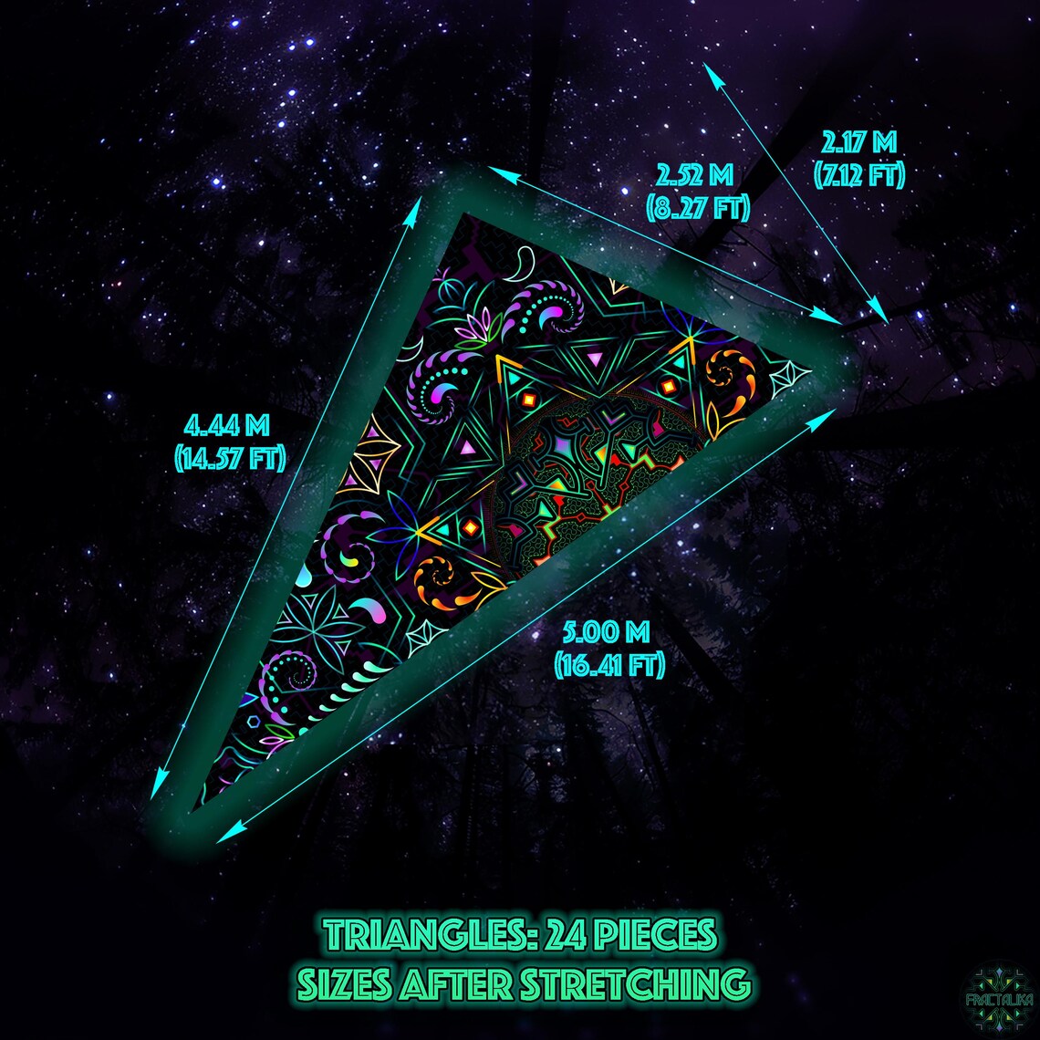 Fluorescent Psytrance Festival Outdoor Sun Shade, UV Active Festival ...