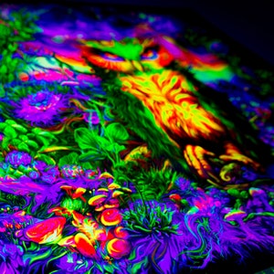 Blacklight Backdrop, UV Wall Hanging, Trippy Wall Art, Psychedelic ...
