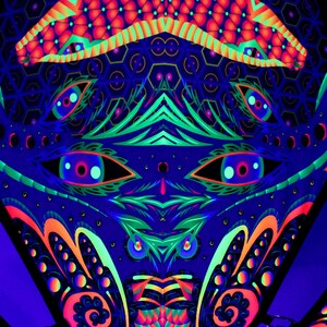 Trippy Psytrance Deco Psychedelic, Canopy UV, Lycra Blacklight ...