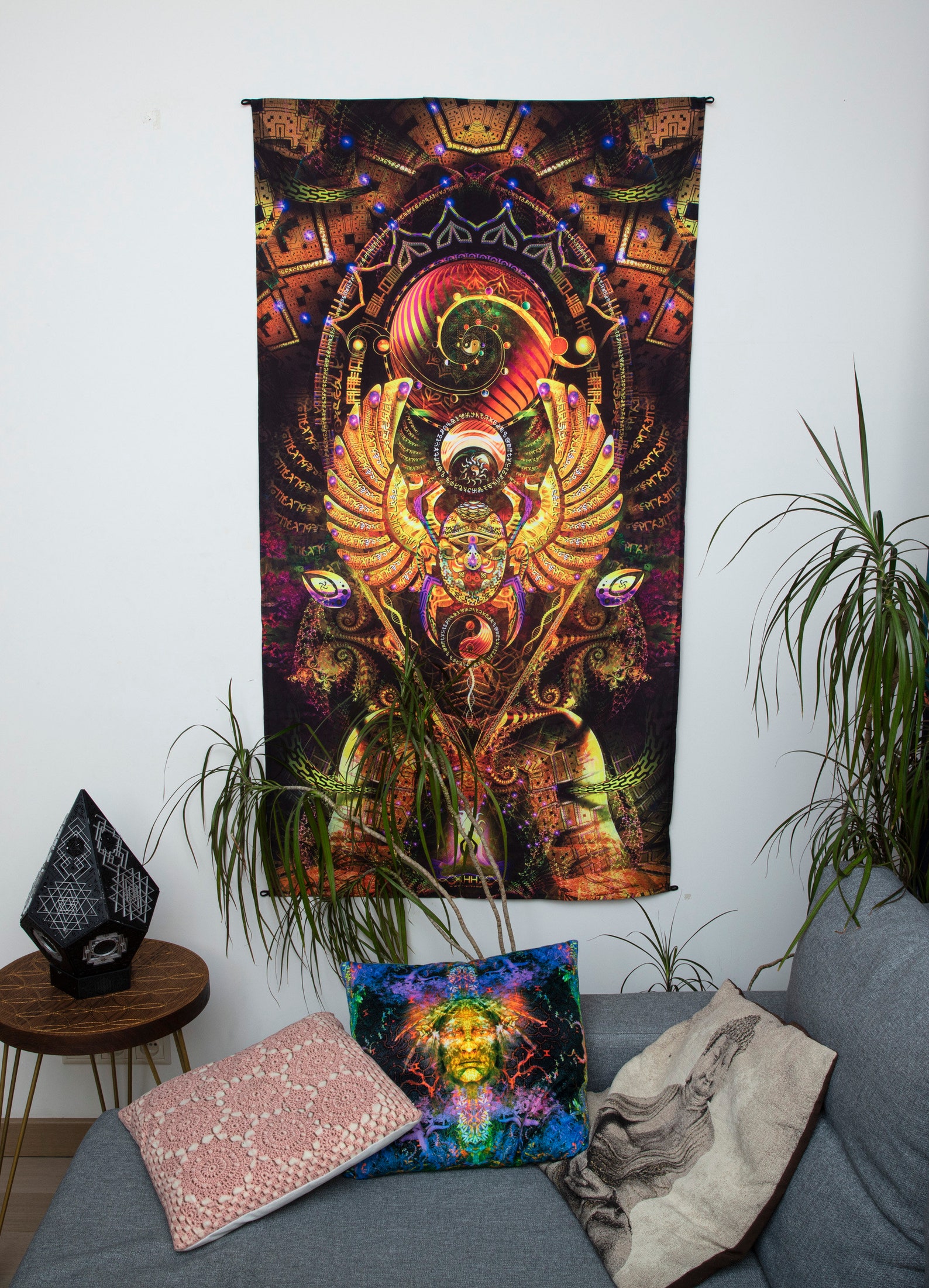 Trippy Gobelin Mystic Wall Art Fractal Art Print Boho Home - Etsy