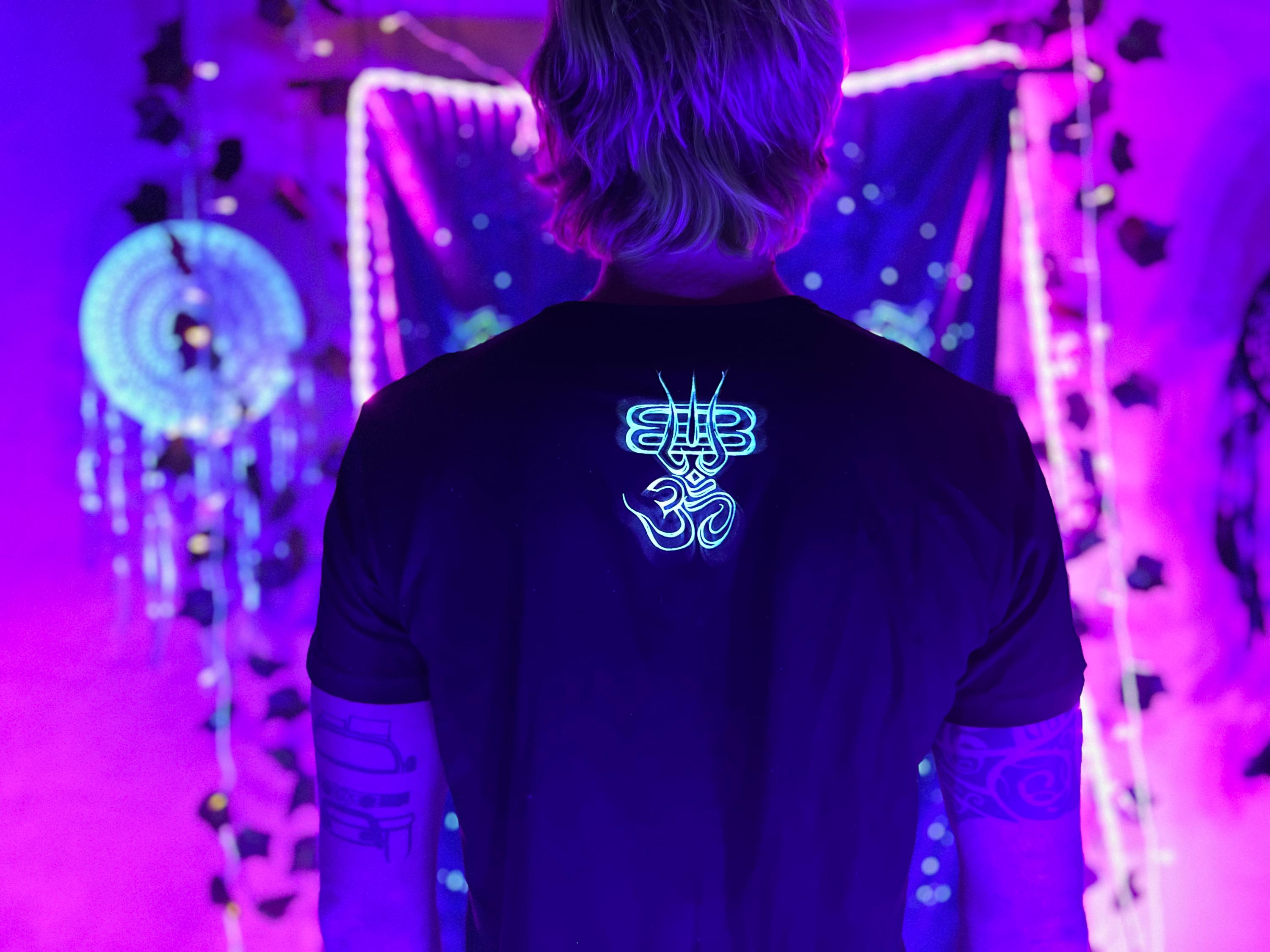 UV Active Psytrance Festival T-shirt, Glow in the Dark and Fluorescent ...