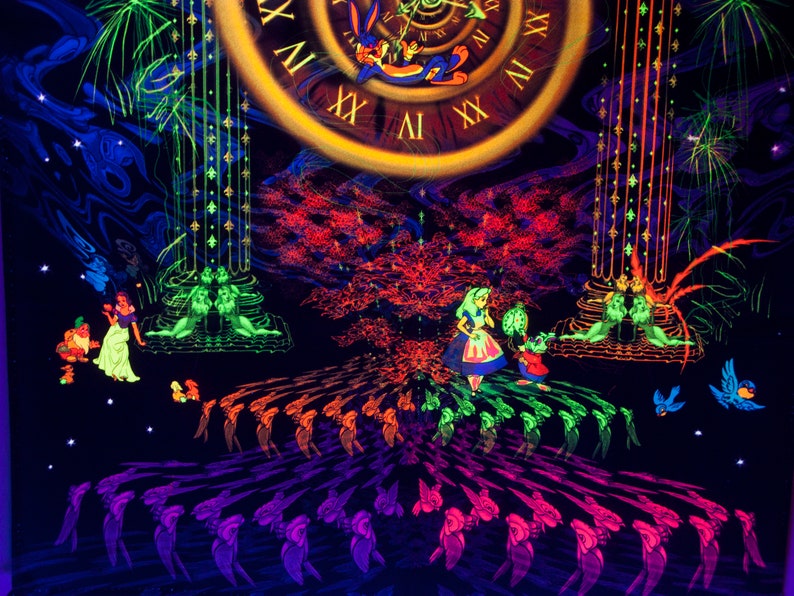 Psychedelic UV 420 Blacklight Backdrop Tapestry Wall Hanging | Etsy