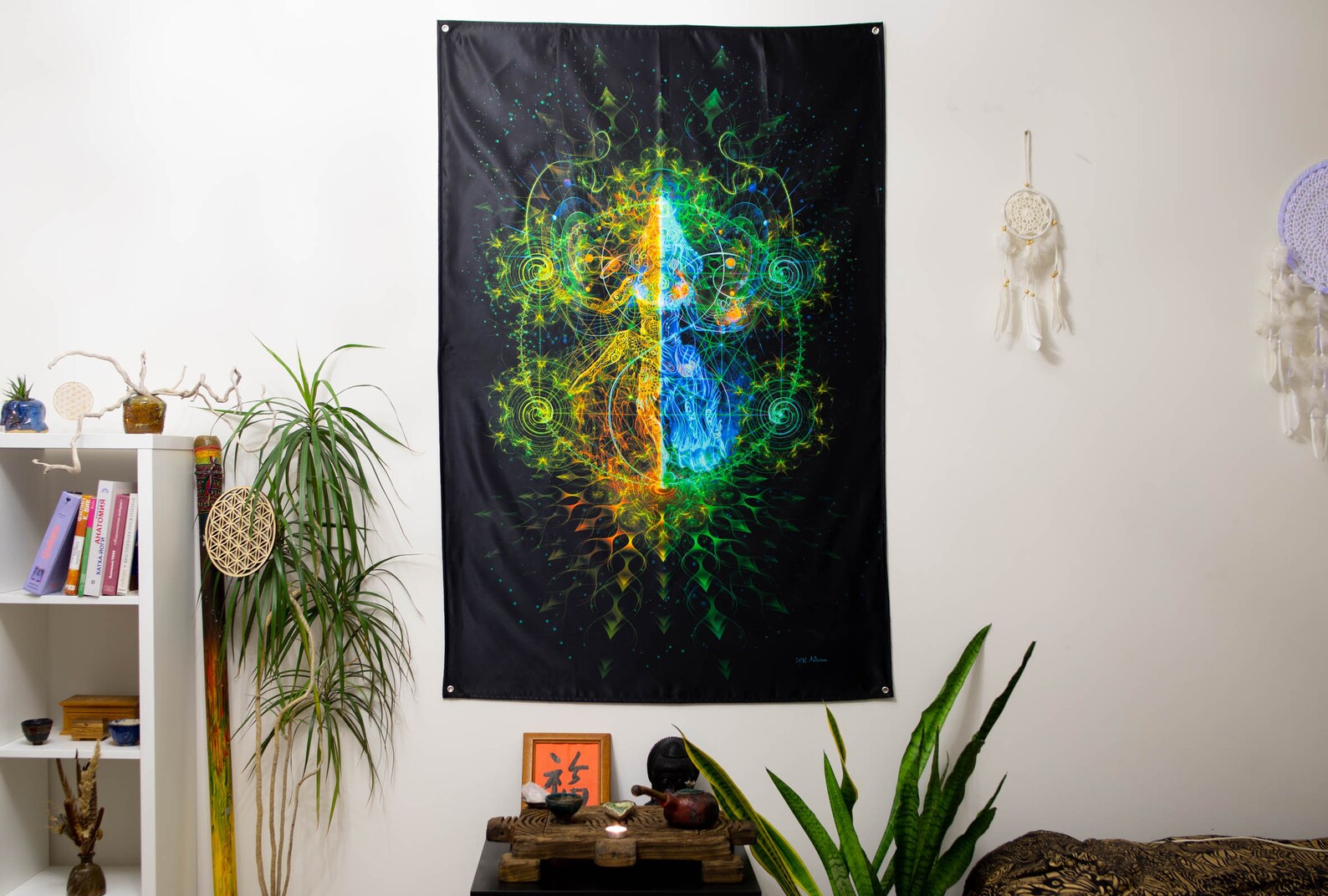 Trippy Tapestry, UV Backdrop, Yoga Tapestry, Meditation Tapestry ...
