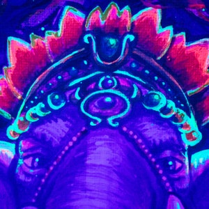 Ganesh Trippy Backdrop, Mystical Artwork, Hippie UV Gobelin, Fantasy ...
