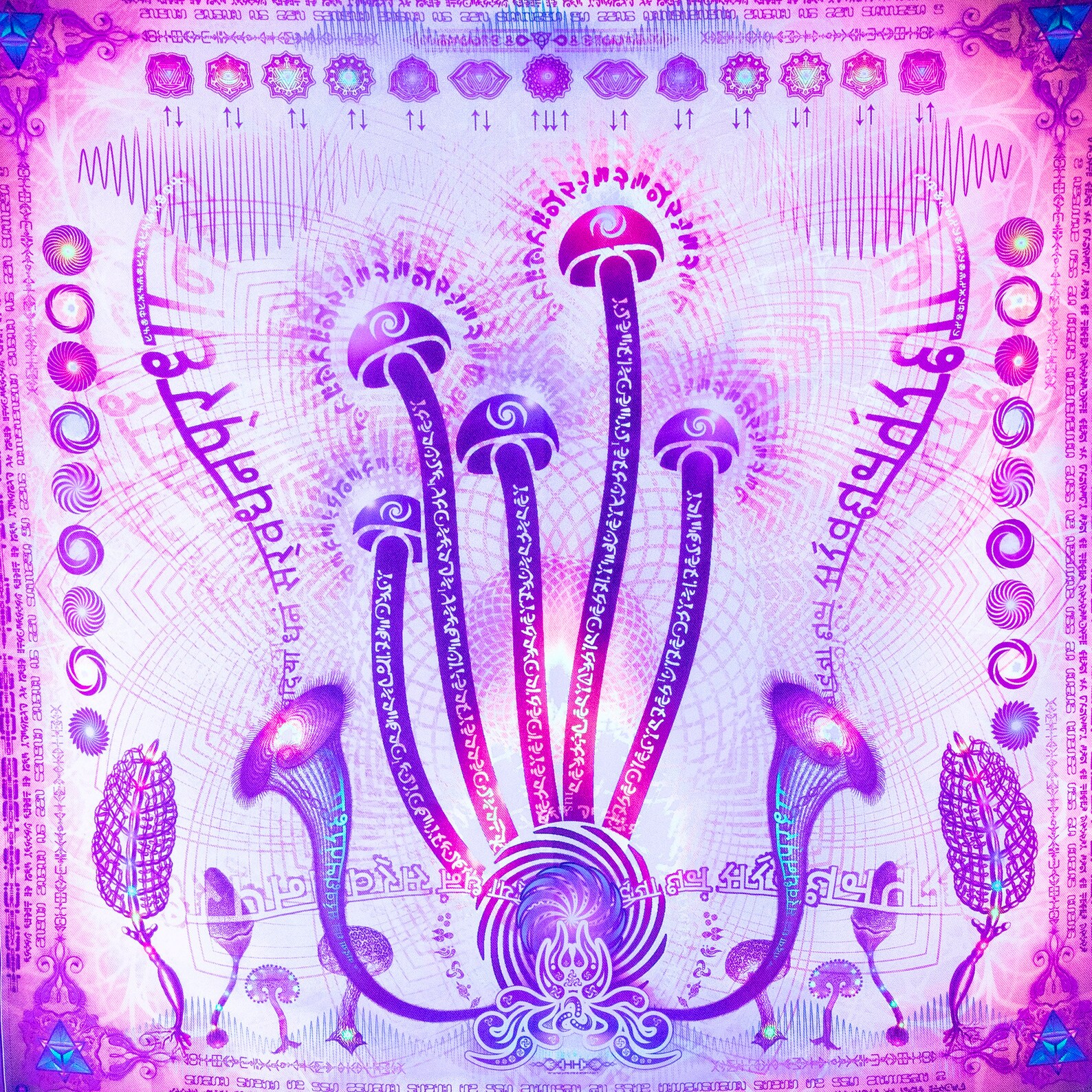 Mushroom Tapestry Magic Tapestry Blacklight Trippy Decor | Etsy