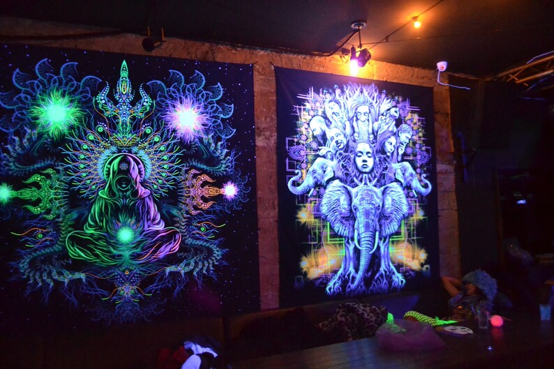 Trippy Tapestry Psychedelic Spiritual Wall Art Psyart Nature - Etsy