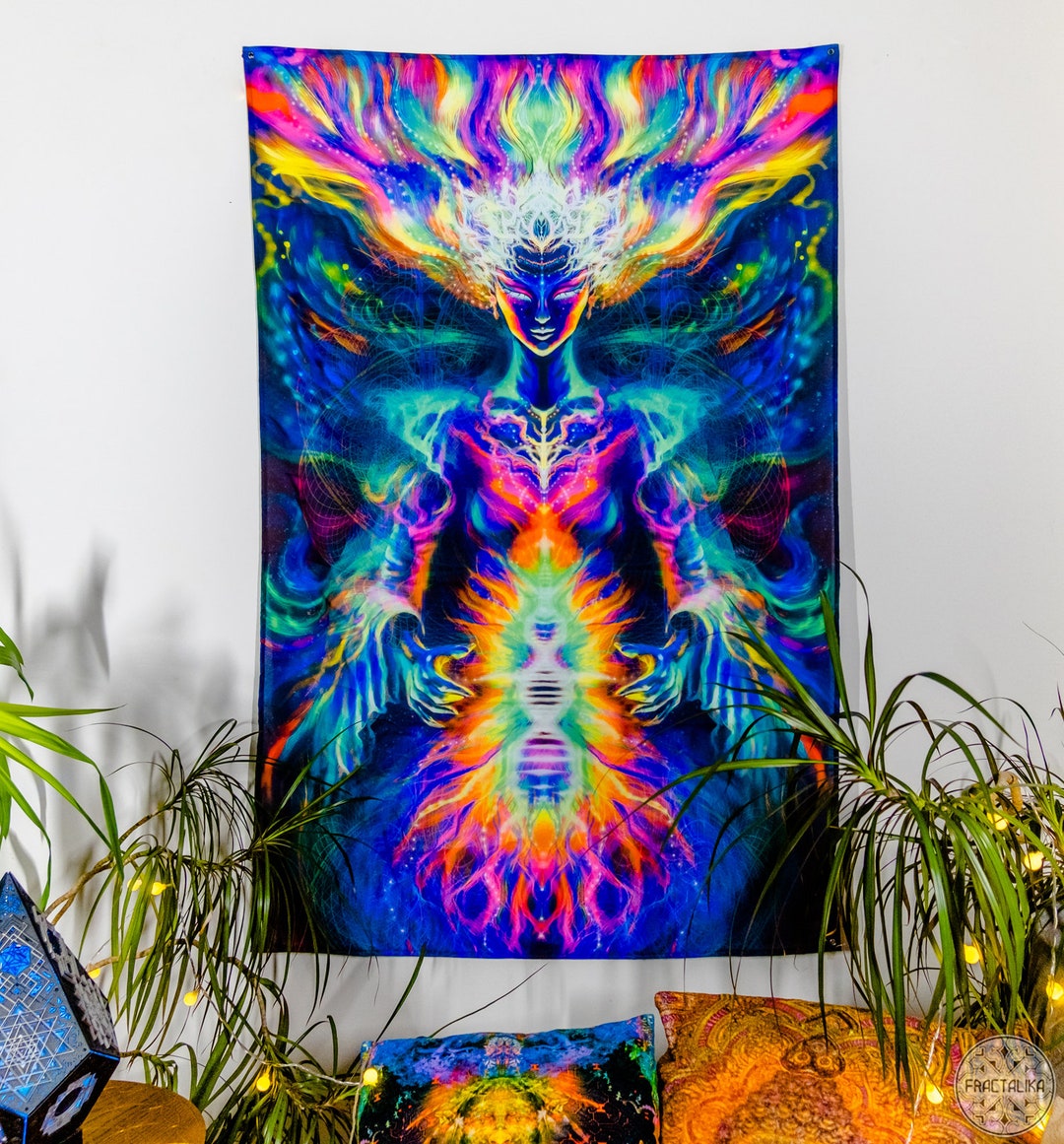 Esoteric Backdrop, Party Decor, Spiritual Tapestry, Psychedelic Wall ...