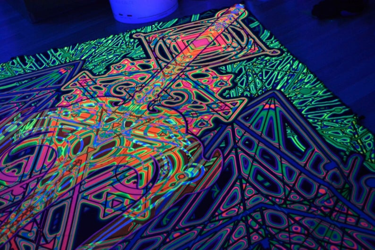 Party Psytrance Deco UV Psychedelic Canopy UV Lycra | Etsy