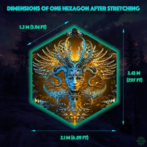 Ceiling Rave Party UV Decor, Dj Booth and Stage Canopy, Fluorescent Goa ...