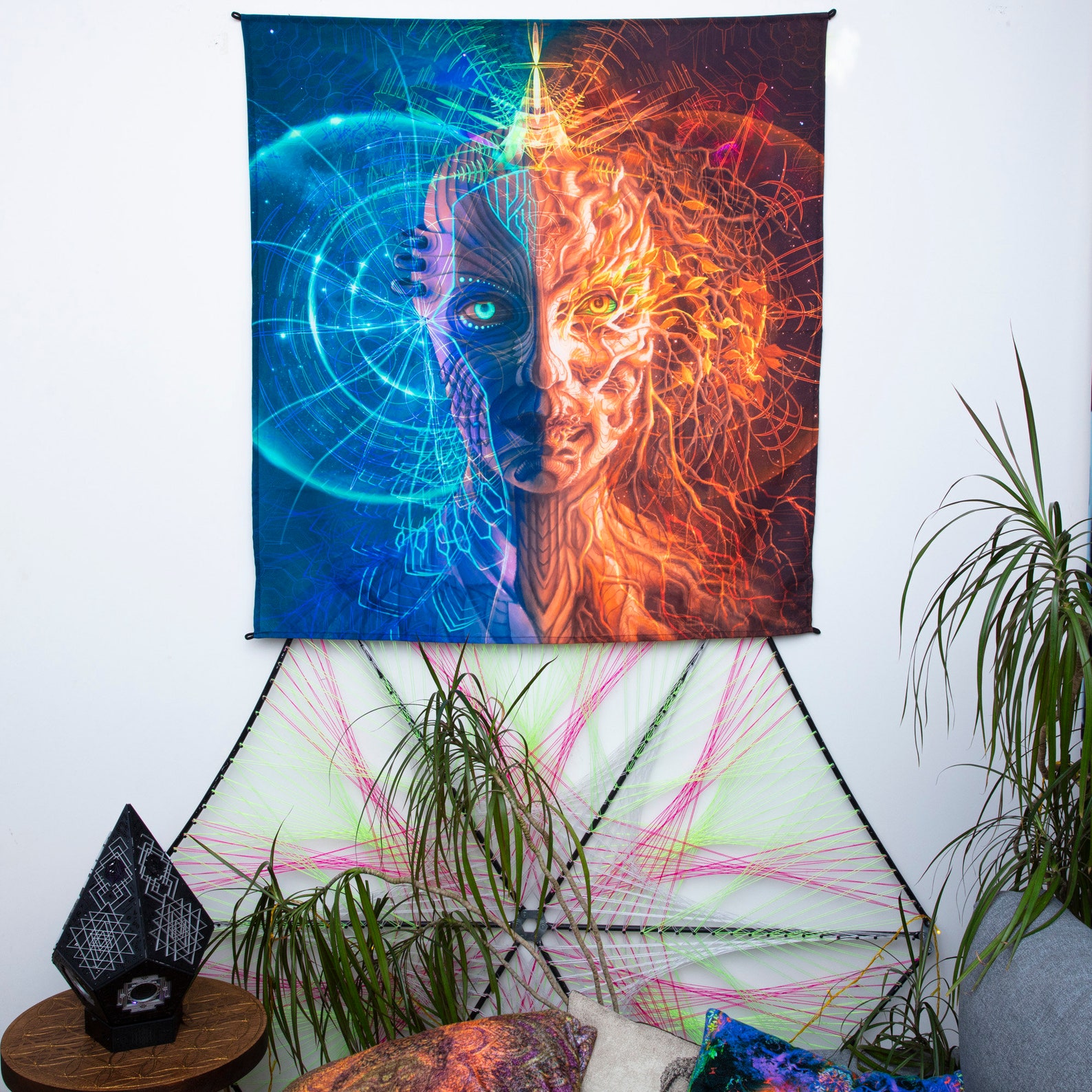 Spiritual Art, Sacred Home Deco, Esoteric Room Decor, Festival Tapestry ...