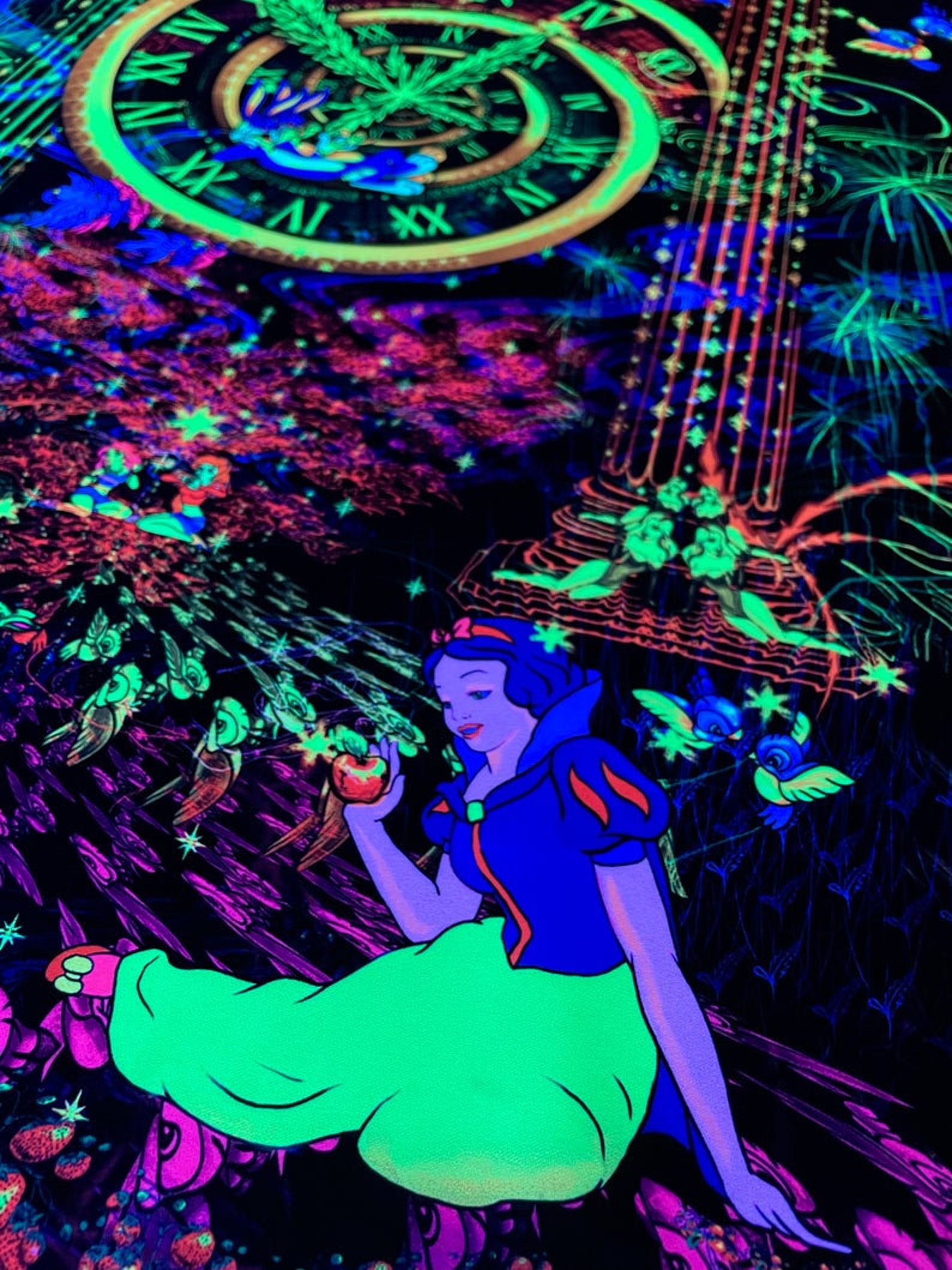 Psychedelic UV 420 Blacklight Backdrop Tapestry Wall Hanging - Etsy