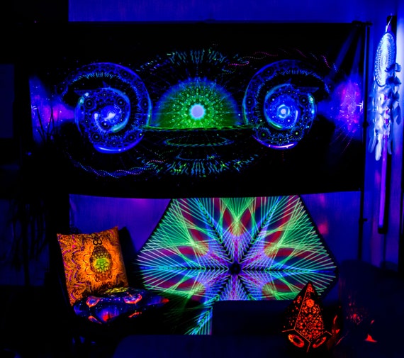 Psychedelic Blacklight Art Nature UV Fluorescent Glow Psytrip | Etsy