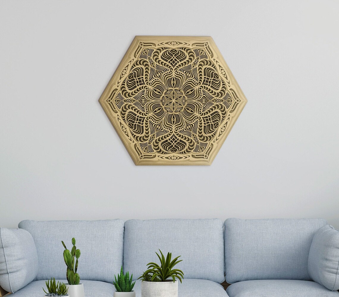 Mandala Wall Decor Wooden Mandala Wall Art Bohemian Room | Etsy