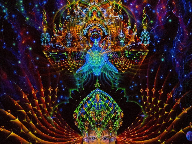 Mystical Art, Esoteric Tapestry, Spiritual Gobelin, Unique Gift ...