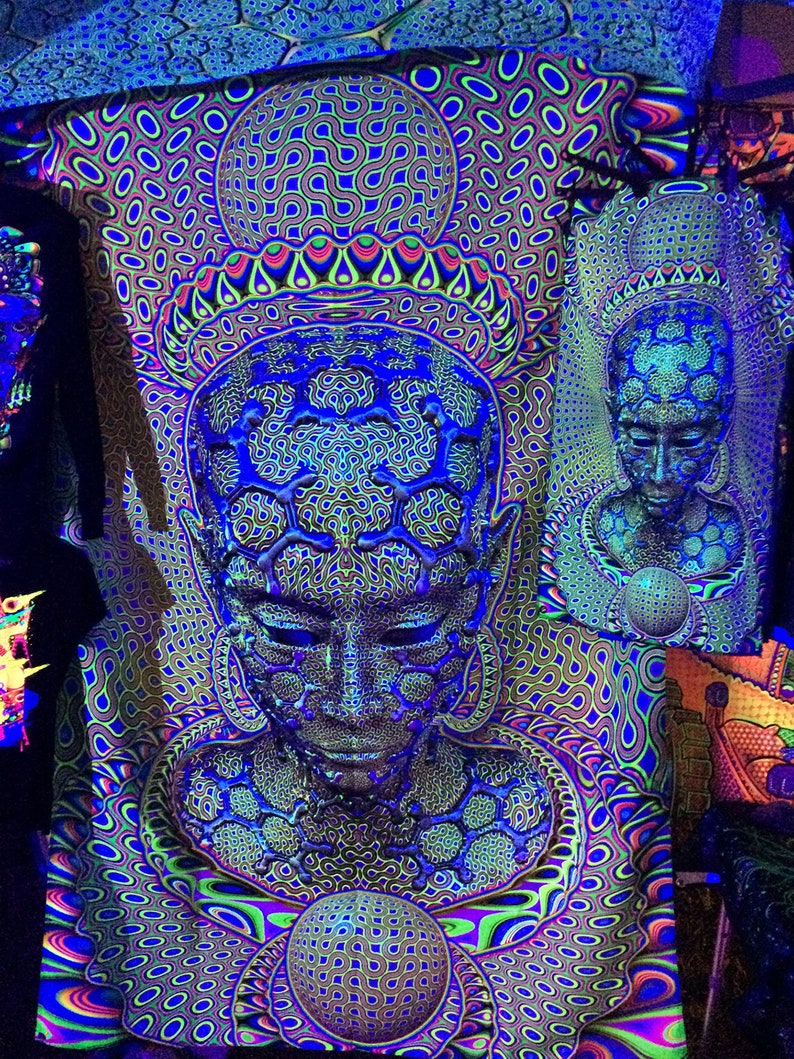 Trippy Tapestry Psychedelic Spiritual Luminokaya Psyart Nature | Etsy