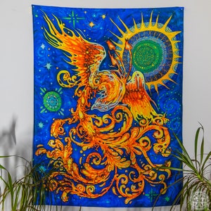 Spiritual Tapestry, Psychedelic Art Print, Magic Animal Tapestry ...