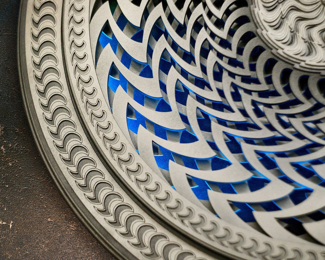 Kinetic Wooden Artwork Wall Motion Art Mandala Wall Decor - Etsy