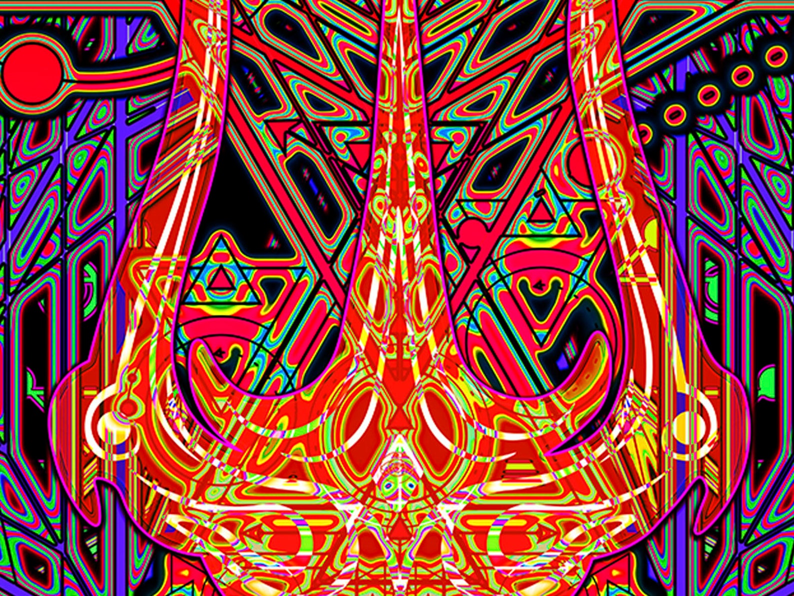 Psychedelic Blacklight Art Nature UV Fluorescent Glow Psytrip | Etsy