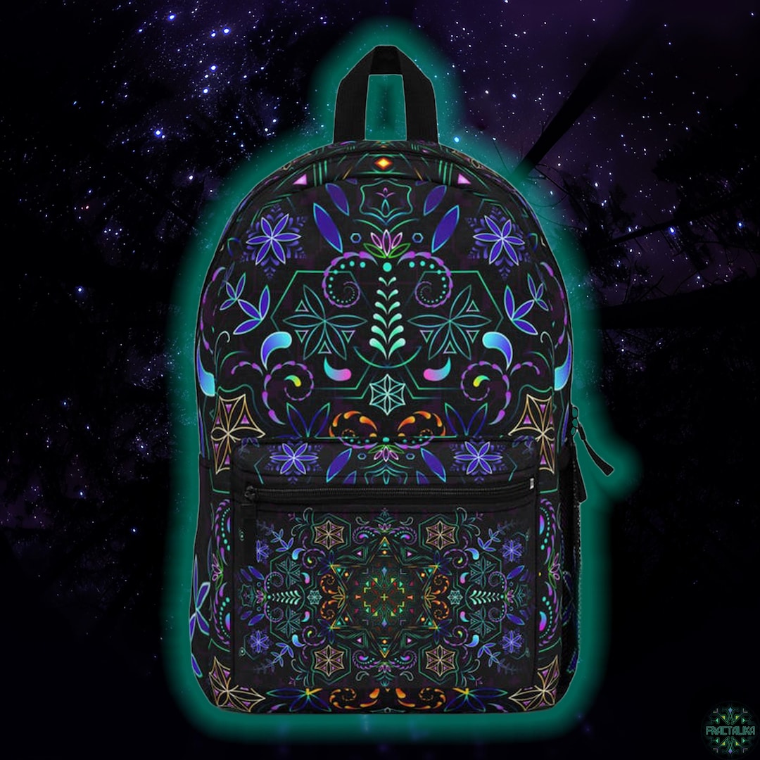 Psychedelic Mandala Backpack - Boho Festival Bag, Hippie Rucksack ...