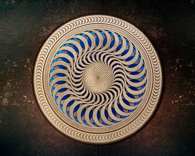 Kinetic Sculpture Kinetic Mandala Artwork Wooden Kinetic - Etsy