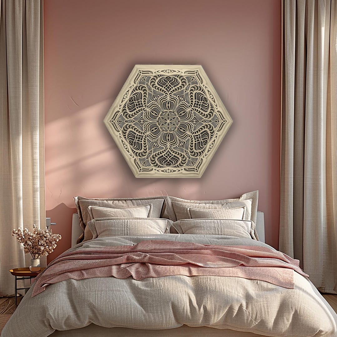 Mandala Wall Decor, Wooden Mandala Wall Art, Bohemian Room Deco ...