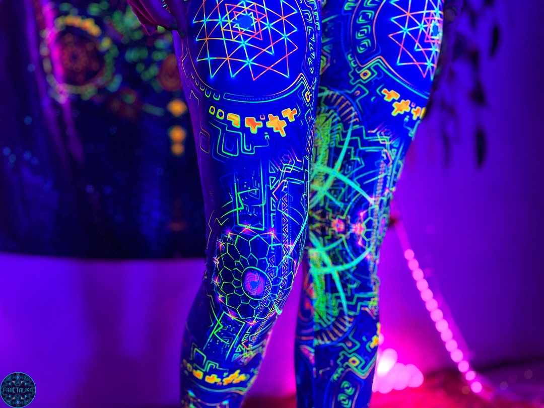 Rave Outfit Leggings, Rave Pants, Trippy Leggings, Sacred Geometry ...