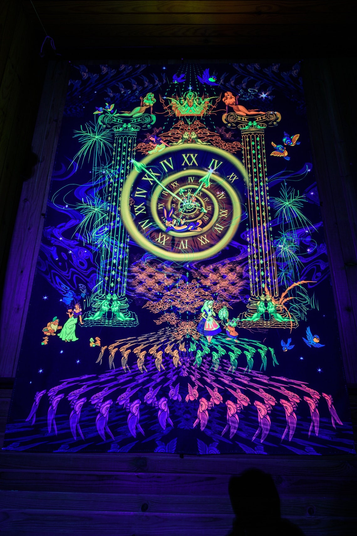 Psychedelic UV 420 Blacklight Backdrop Tapestry Wall Hanging | Etsy