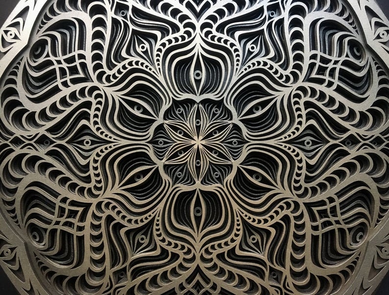 Mandala Wall Decor Wooden Mandala Wall Art Bohemian Room | Etsy