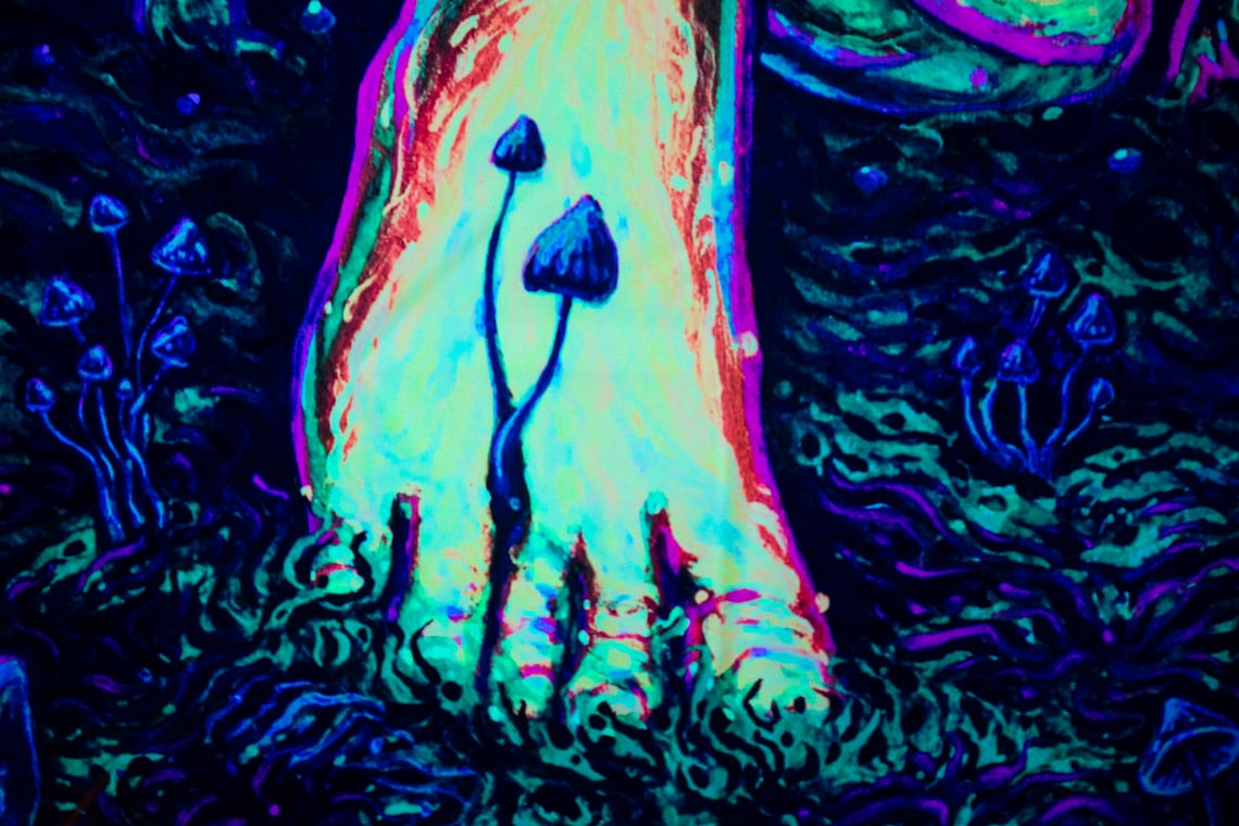 Acid Backdrop Blacklight Tapestry Magic UV Backdrop | Etsy