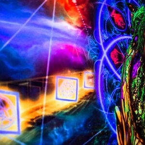 Visionary Art UV Decoration, Psychedelic Painting Backdrop, Rave ...
