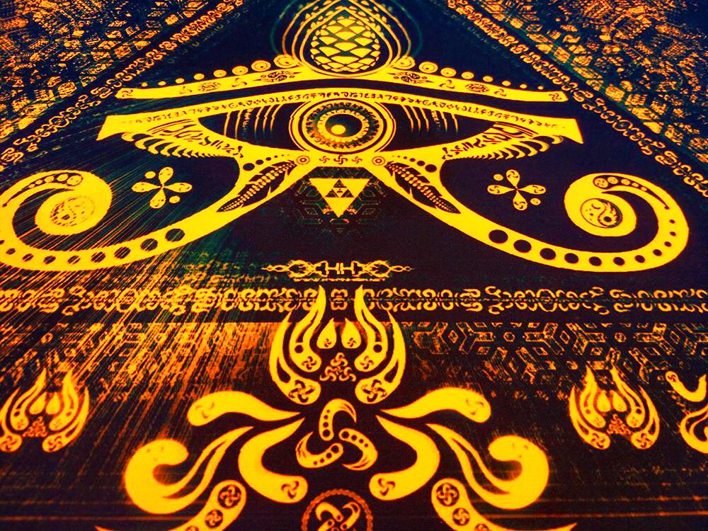 Psy Backdrop UV Active Meditation Acid Spiritual Blacklight - Etsy