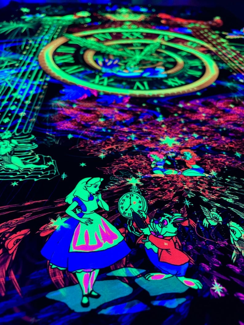 Psychedelic UV 420 Blacklight Backdrop Tapestry Wall Hanging - Etsy