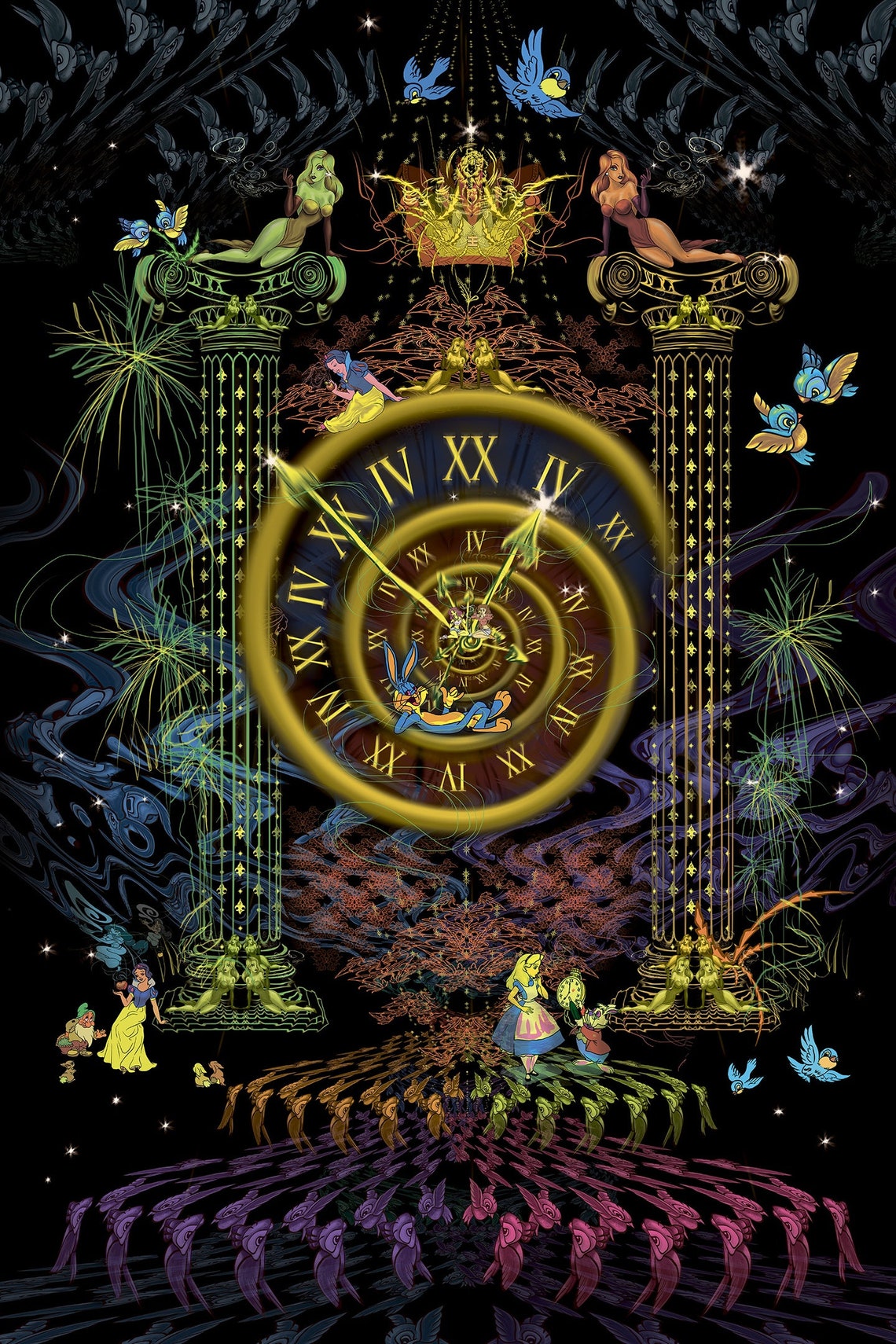 Psychedelic UV 420 Blacklight Backdrop Tapestry Wall Hanging | Etsy