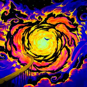 UV Tapestry, Fluorescent Tapestry, UV Reactive Backdrop, Blacklight ...