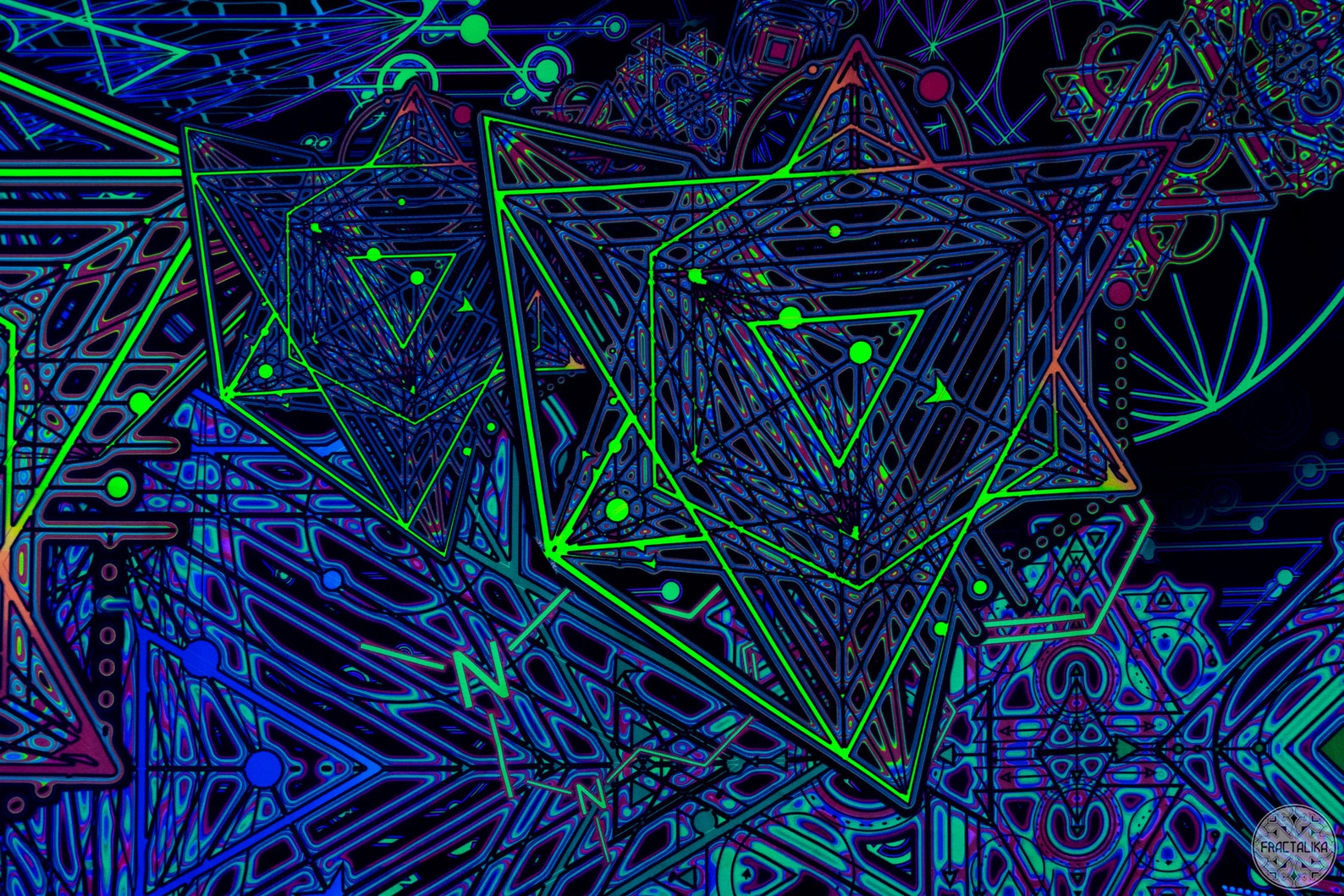 Psychedelic Blacklight Art Nature UV Fluorescent Glow Psytrip - Etsy